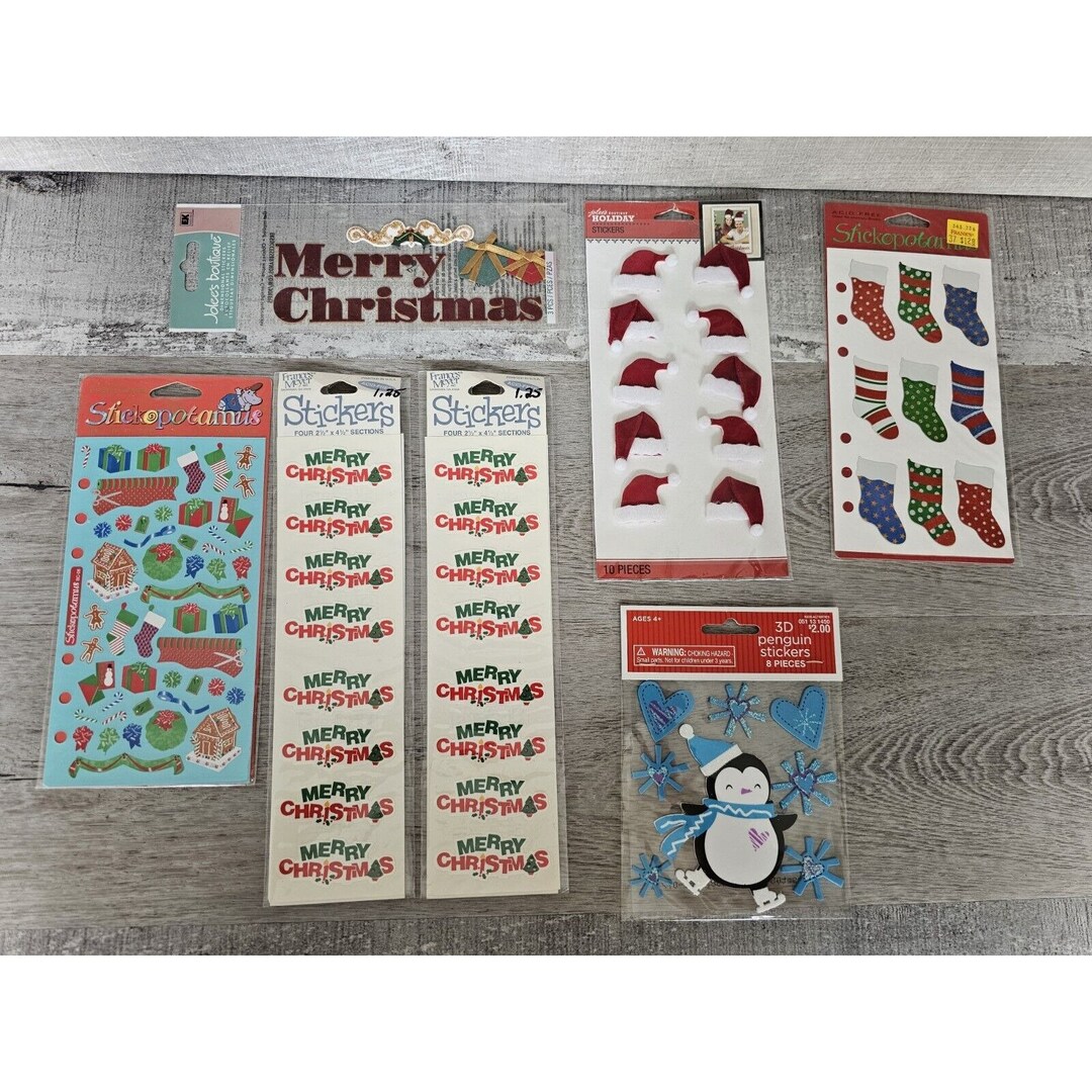 Jolees Christmas Rare Retired Holiday Stickers Lot Sticko Stockings ...