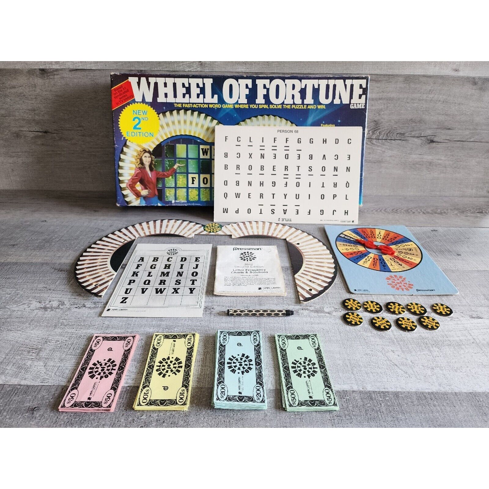 Vintage Wheel of Fortune Board Game Pressman 1985 Merv Griffin ...