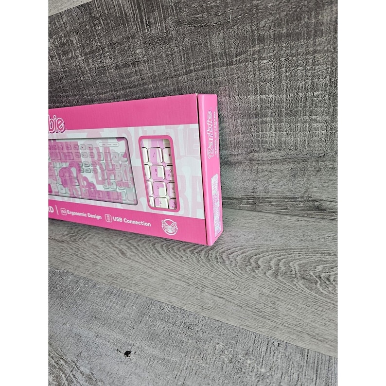 NEW Barbie Doll Wired Computer Keyboard W/usb Connection and Ergonomic ...