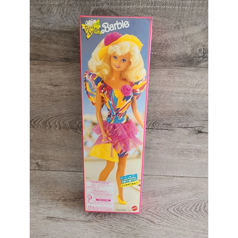 Mattel Sweet Spring Barbie Doll 1991 Special Edition #3208 Ruffle Dress ...