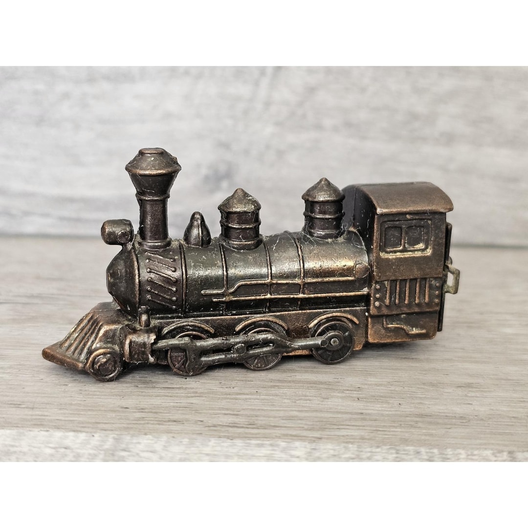 Vtg Antique Finish Die Cast Metal Steam Engine Locomotive Pencil ...