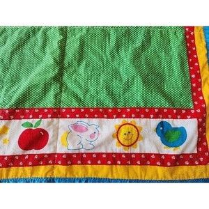 Vintage 1985 PLAYSKOOL Baby Fold N' Go Activity Quilted Play Mat EUC - Etsy