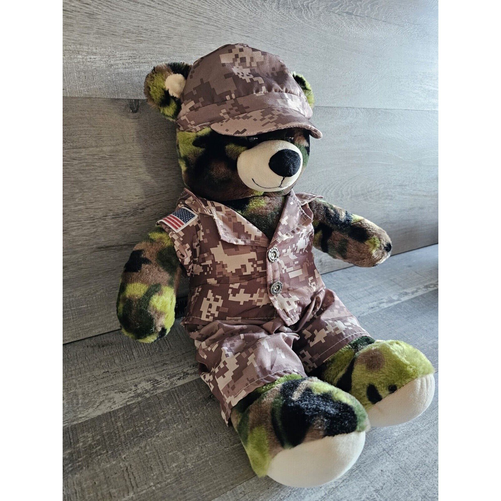 Build A Bear Plush Camouflage Teddy Bear Green Camo 17 - Etsy