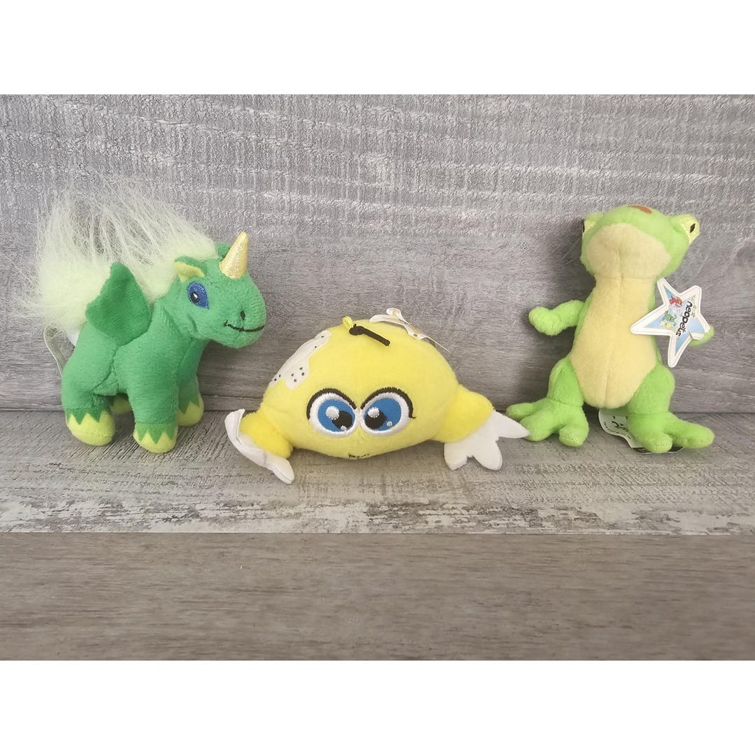 Vintage Neopets Mcdonalds 2004 Green Techo Plush Lizard Plush 4" W ...