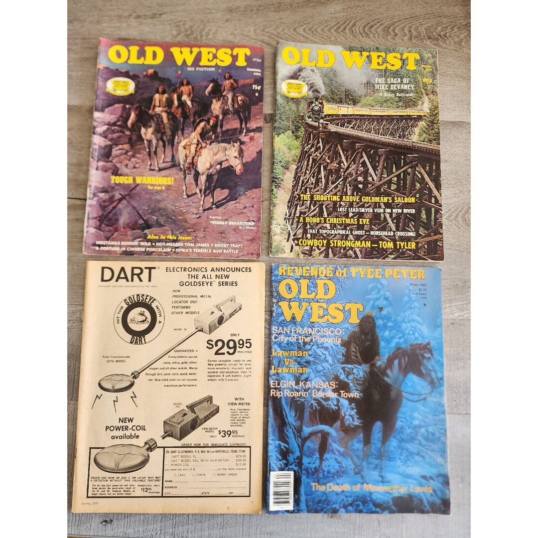 Old West Magazine Vintage Western Magazine 1970, 1974, 1975 & 1985 Lot ...