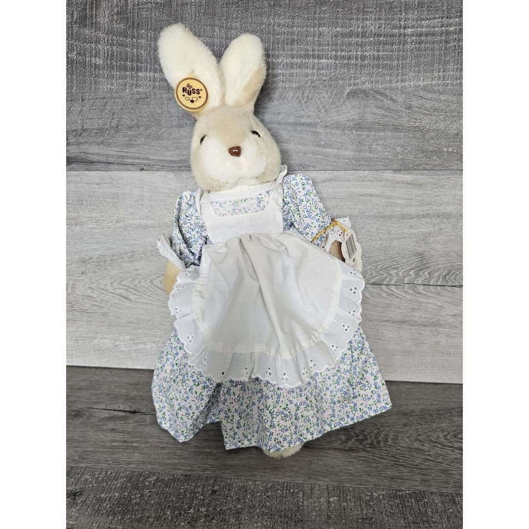 RARE 14" Russ Girl Rabbit Bunny Vintage 1980s Plush Stuffed #981 Rare ...