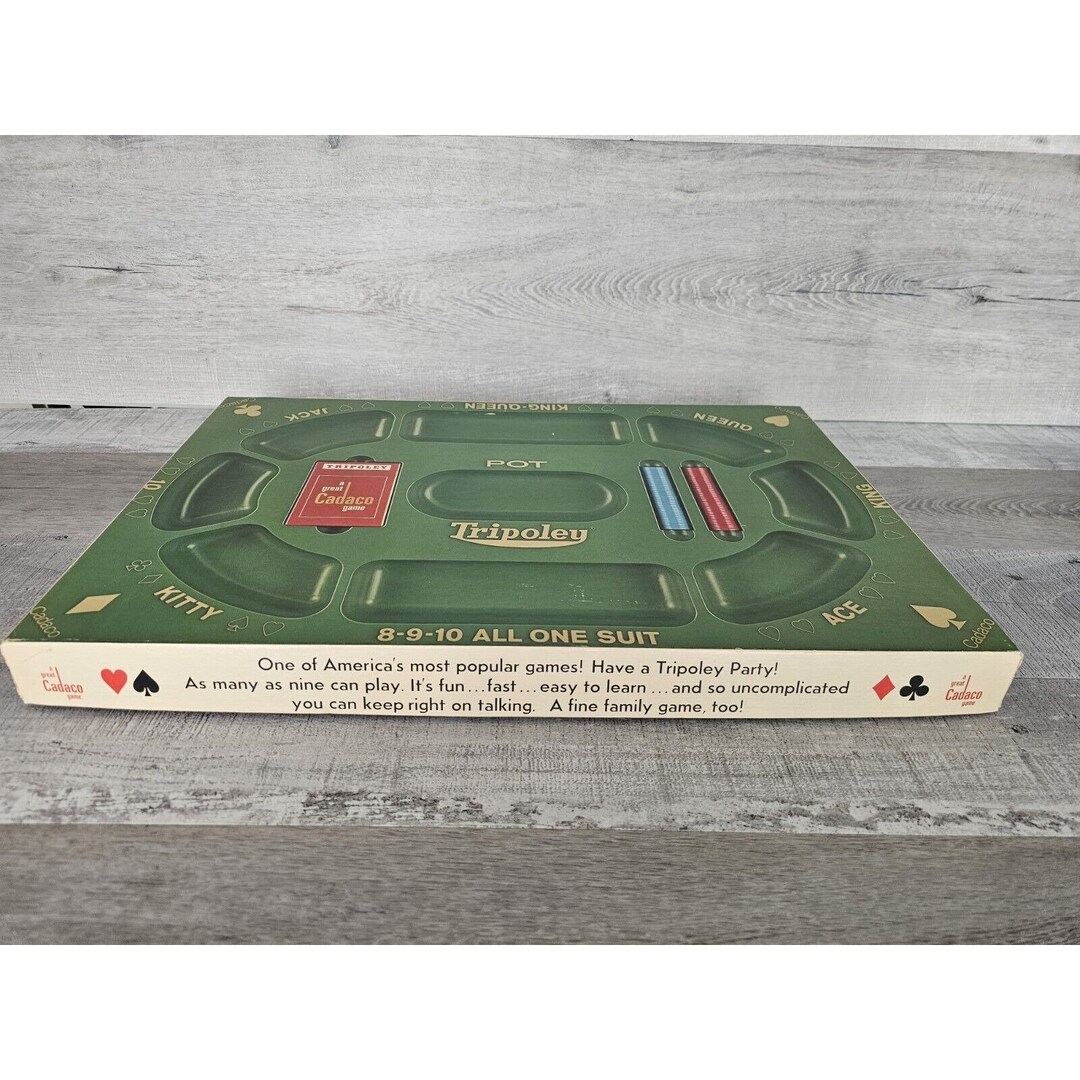 Vintage Cadaco Tripoley Special Edition No. 300 With Tray, Cards, Chips ...