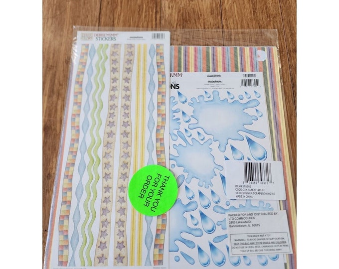 New Debbie Mumm Collector’s Series Scrapbook Stickers Kits Beach ...