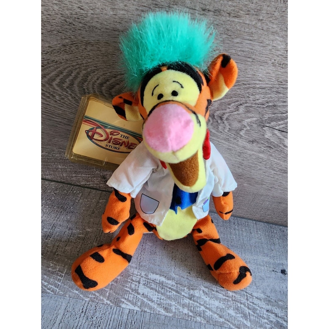 Disney Store Tigger 9" Mad Scientist Mini Bean Bag WT Plush Stuffed ...