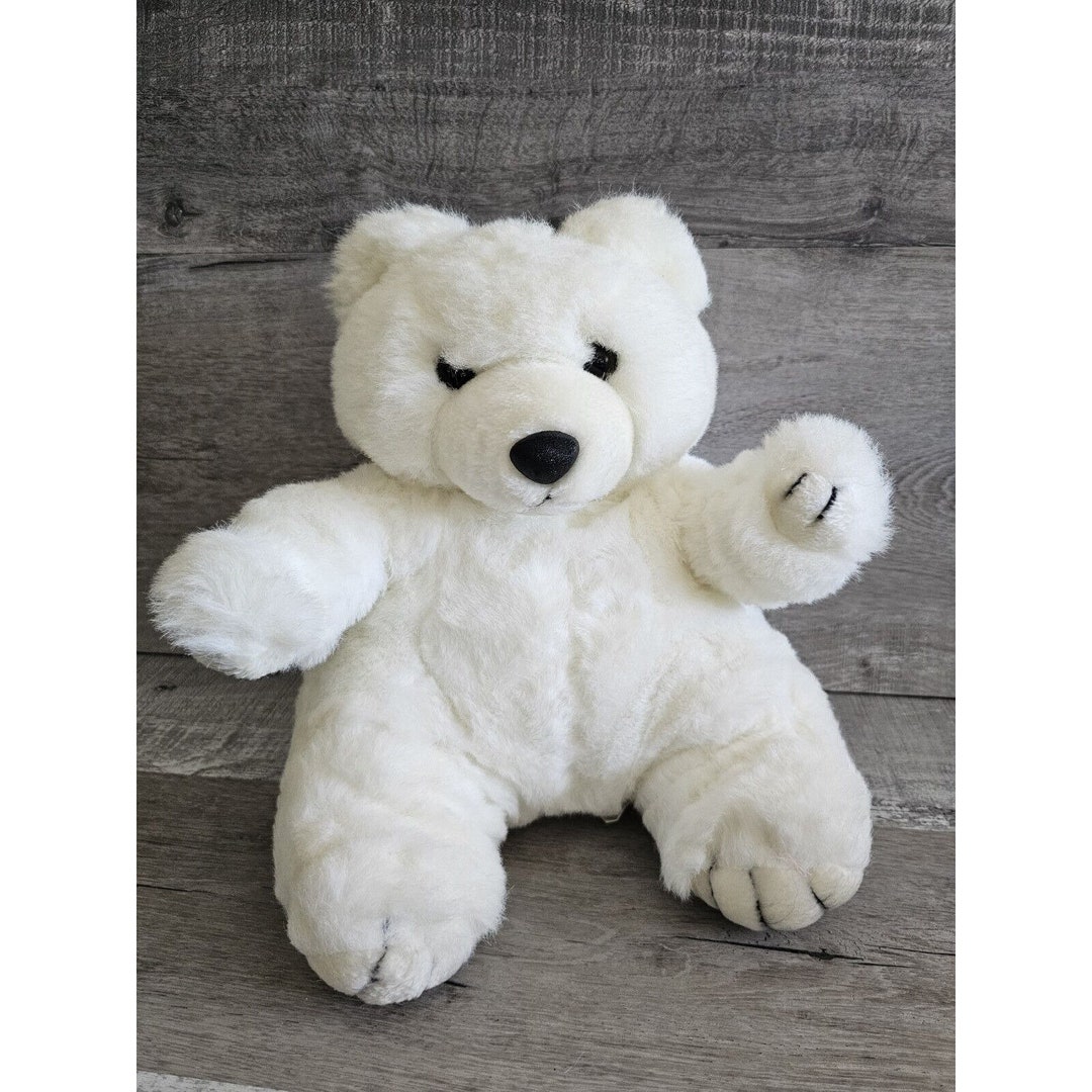 Vtge America Wego Ivory White Pot Belly Beg Bear Stuffed Animal Plush ...