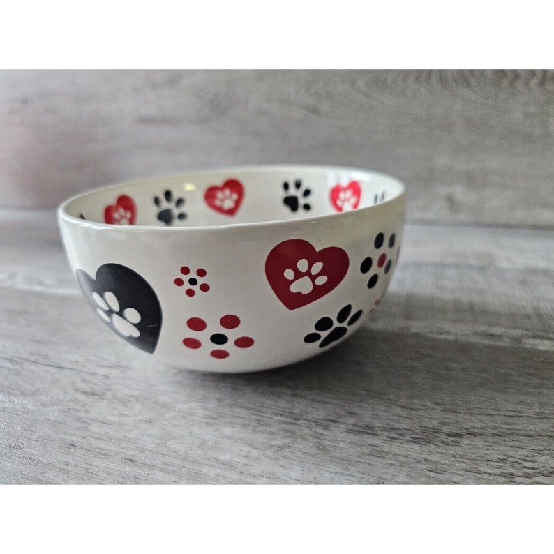 Temp-tations Seasonal Pawfetti 18 Oz Cereal Bowl Handpainted Dogs Cats ...