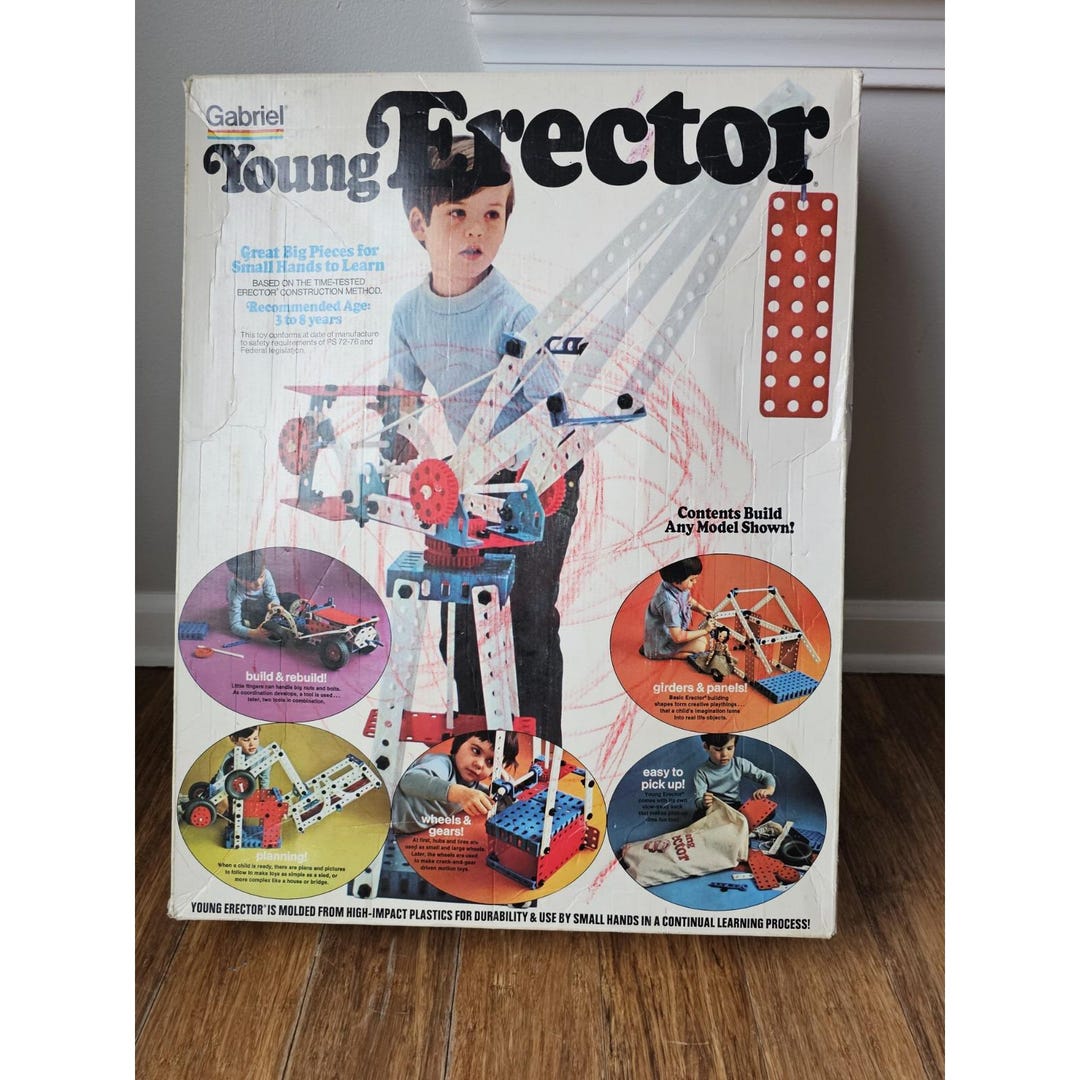 Gabriel Young Erector Set #33005 Vintage 1973 Instructions Building Toy ...