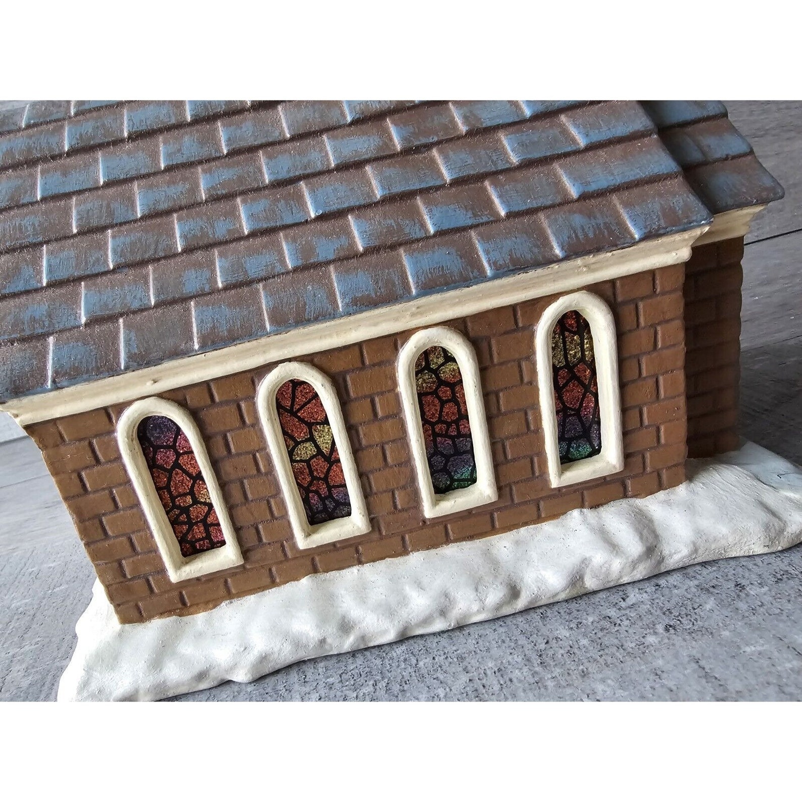 Vintage Stained Glass Church Christmas Village Byron Molds 1980 ...