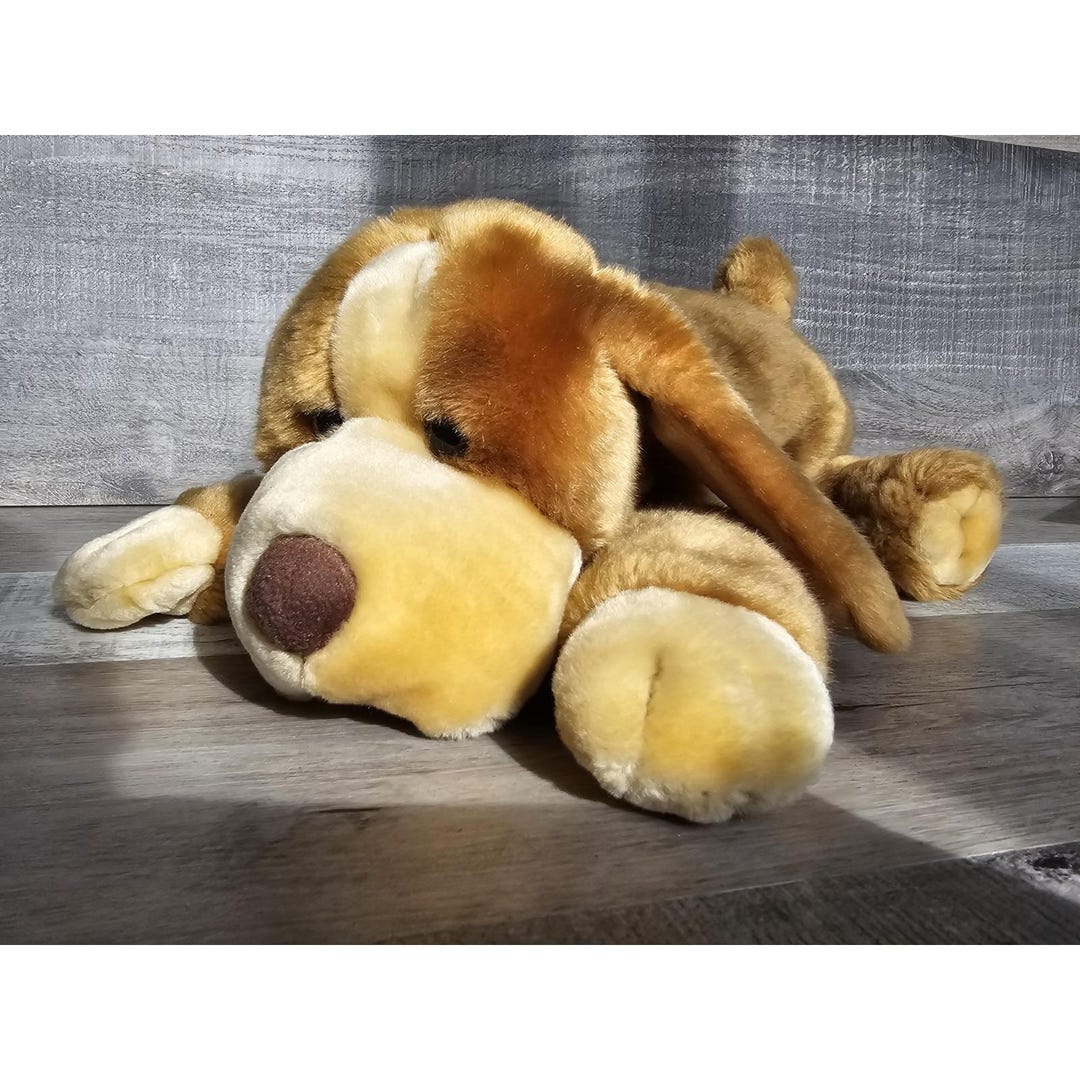 Animal Alley DARBY Brown Puppy Dog Toys R Us 14” Stuffed Plush Laying ...