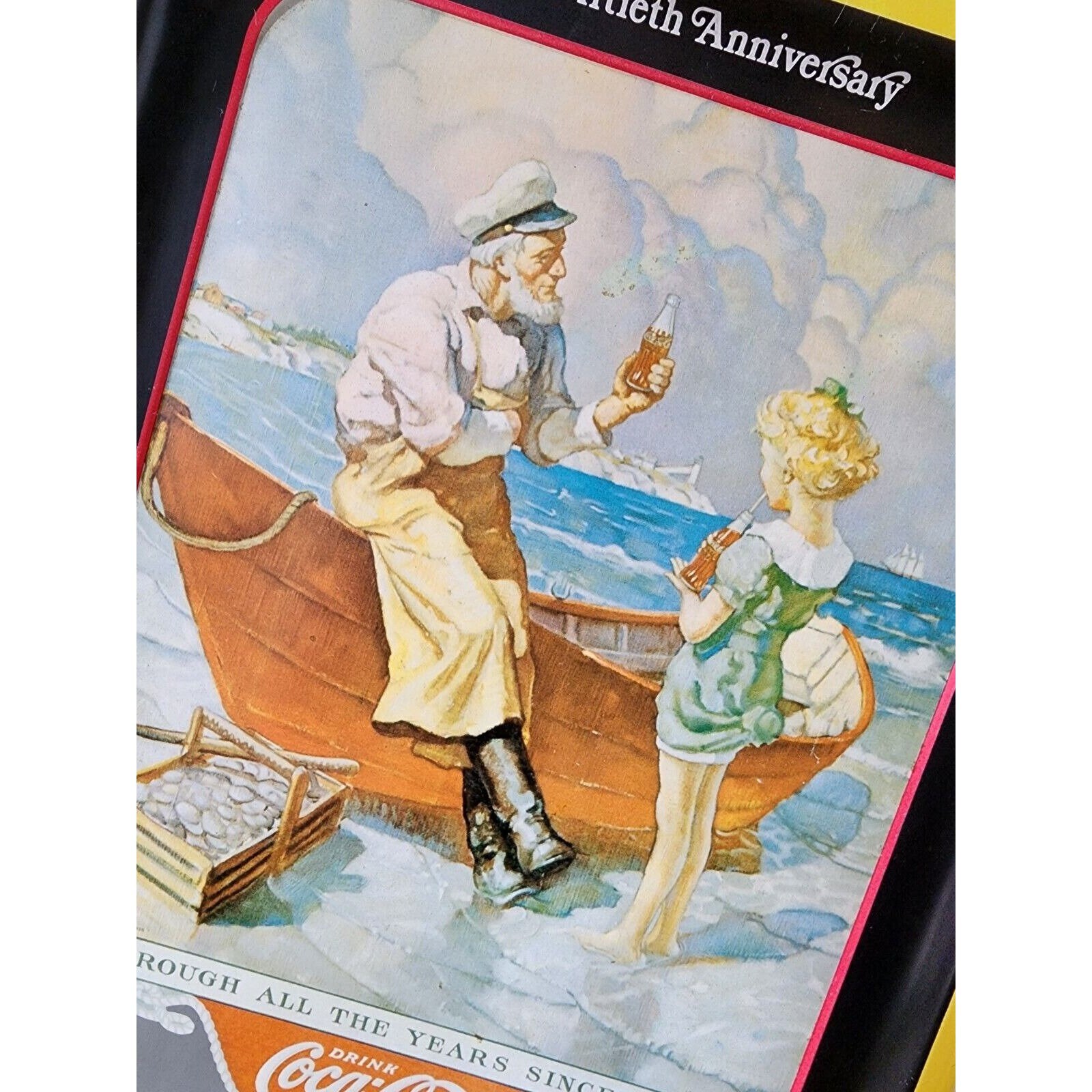Vintage 1987 Coca-cola Sea Captain Tray 50th Anniversary Tin Tray Decor ...