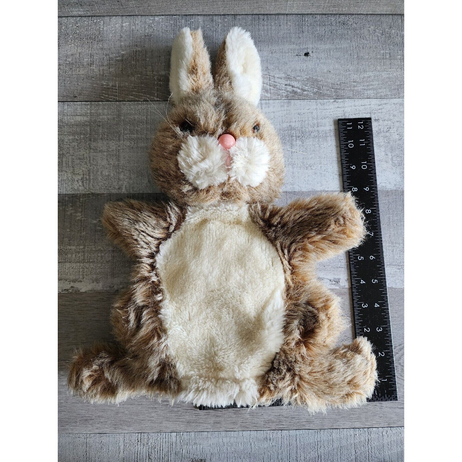Vintage 1981 Plush Bunny Rabbit Hand Puppet R Dakin Brown White Tan ...