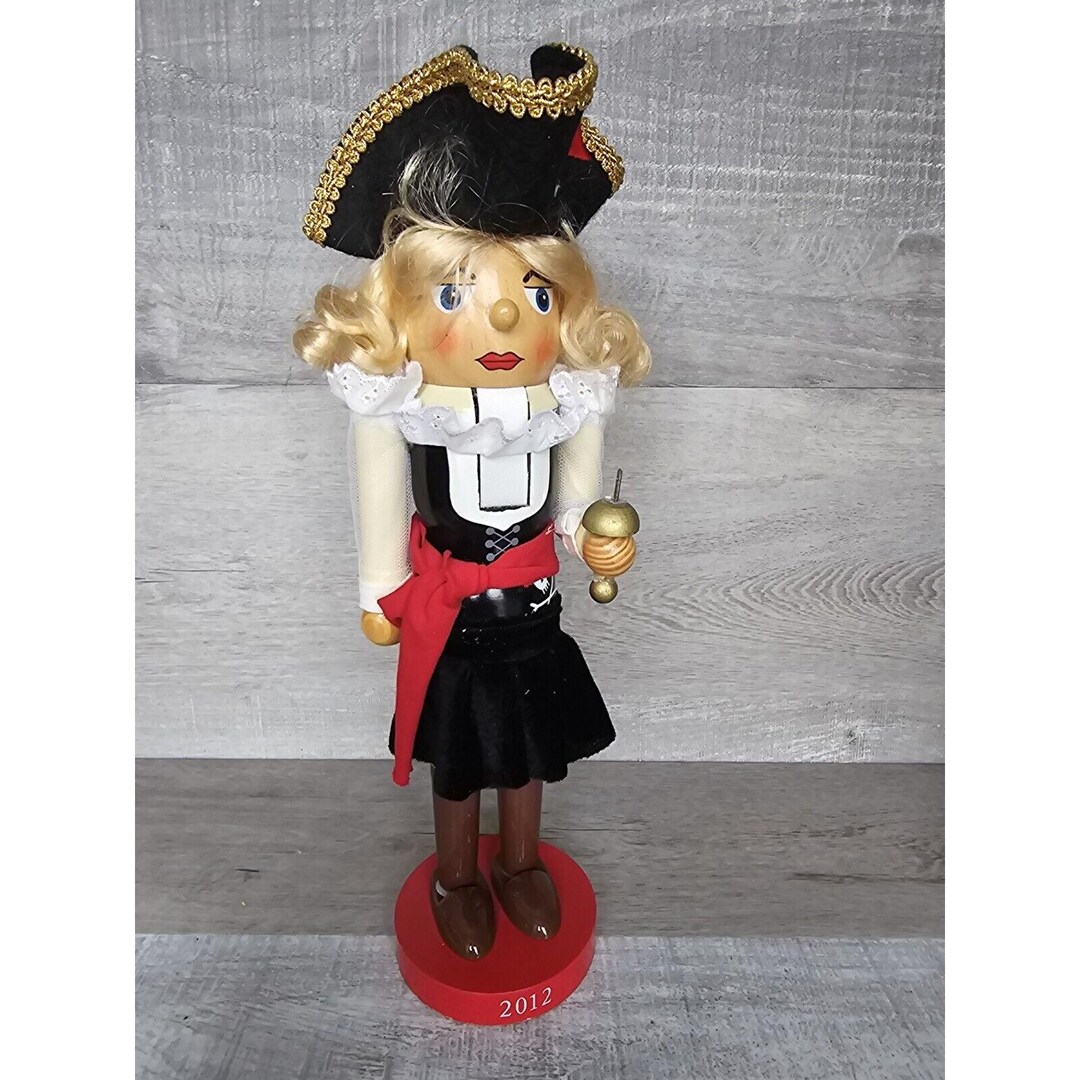 Rare GIRL Wooden Pirate Nutcracker Sword Hat Female 14.5" - Etsy