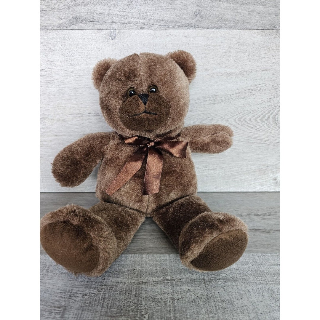 Ms Teddy Bear Inc Plush Stuffed Brown Bear Toy Animal With Brown Ribbon ...