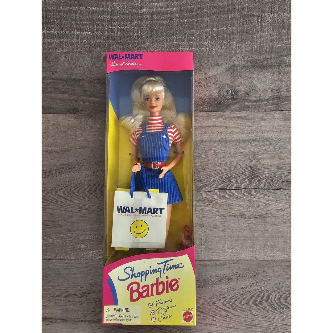 Vintage Shopping Time Wal-mart Special Edition Barbie Doll 1997 Mattel ...
