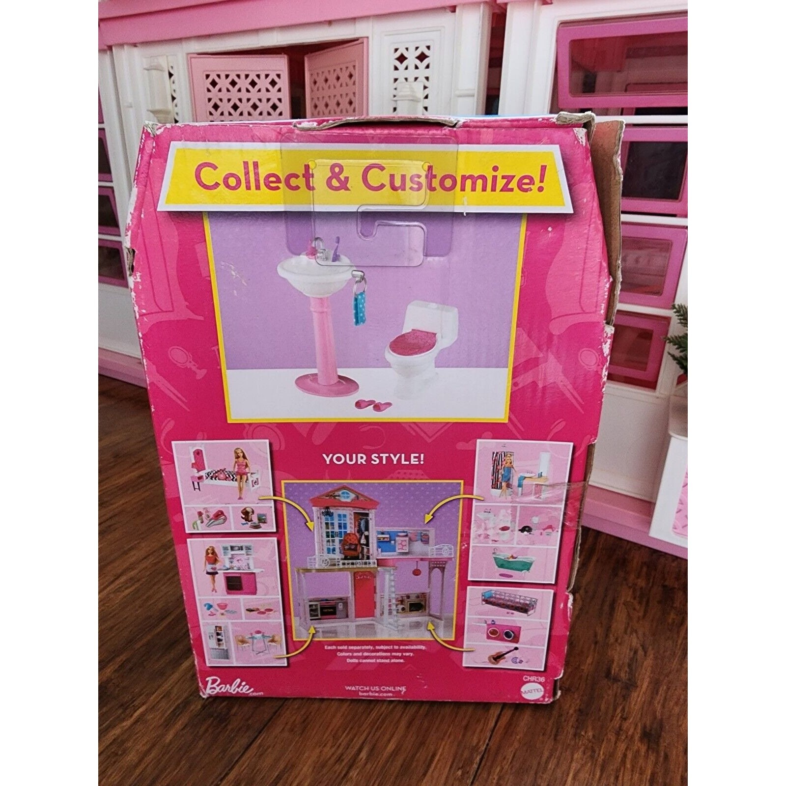 New Barbie Dream Bathroom 6 PIECE W/ TOILET, Sink, Towel, Slippers ...