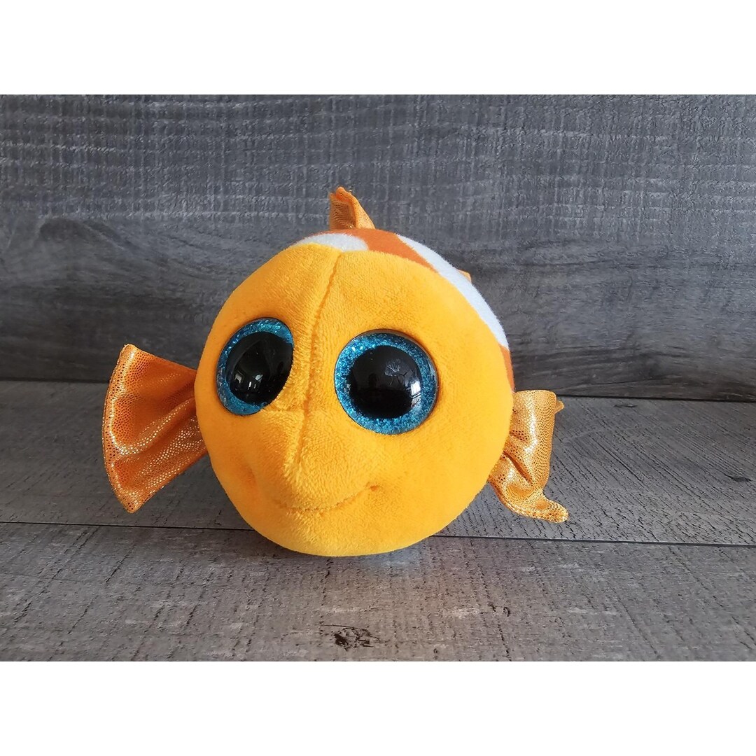 TY Beanie Boos SAMI the Goldfish 7” Plush Stuffed Animal Aquatic Marine ...