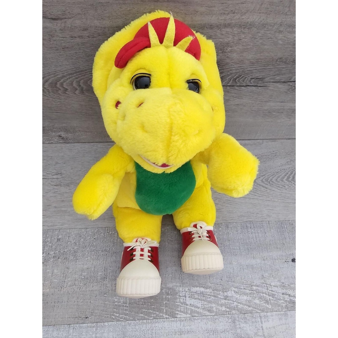 Vintage Barney Friend BJ Plush Dinosaur With Sneakers Stuffed Animal ...