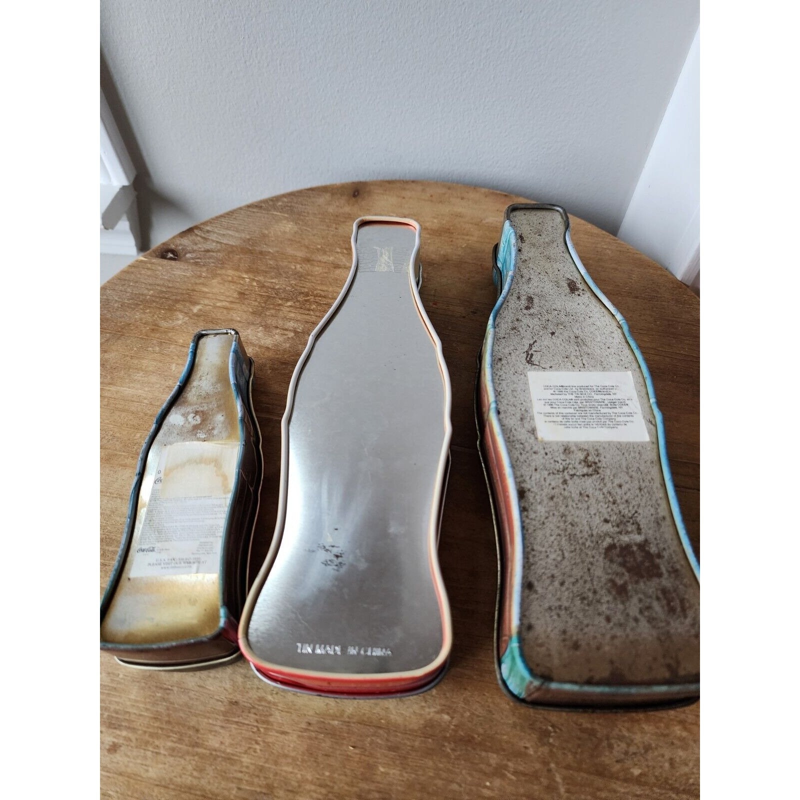 Lot of 3 Coca-cola Coca Cola Bottle Shaped Metal Tins Boxes 7 - Etsy