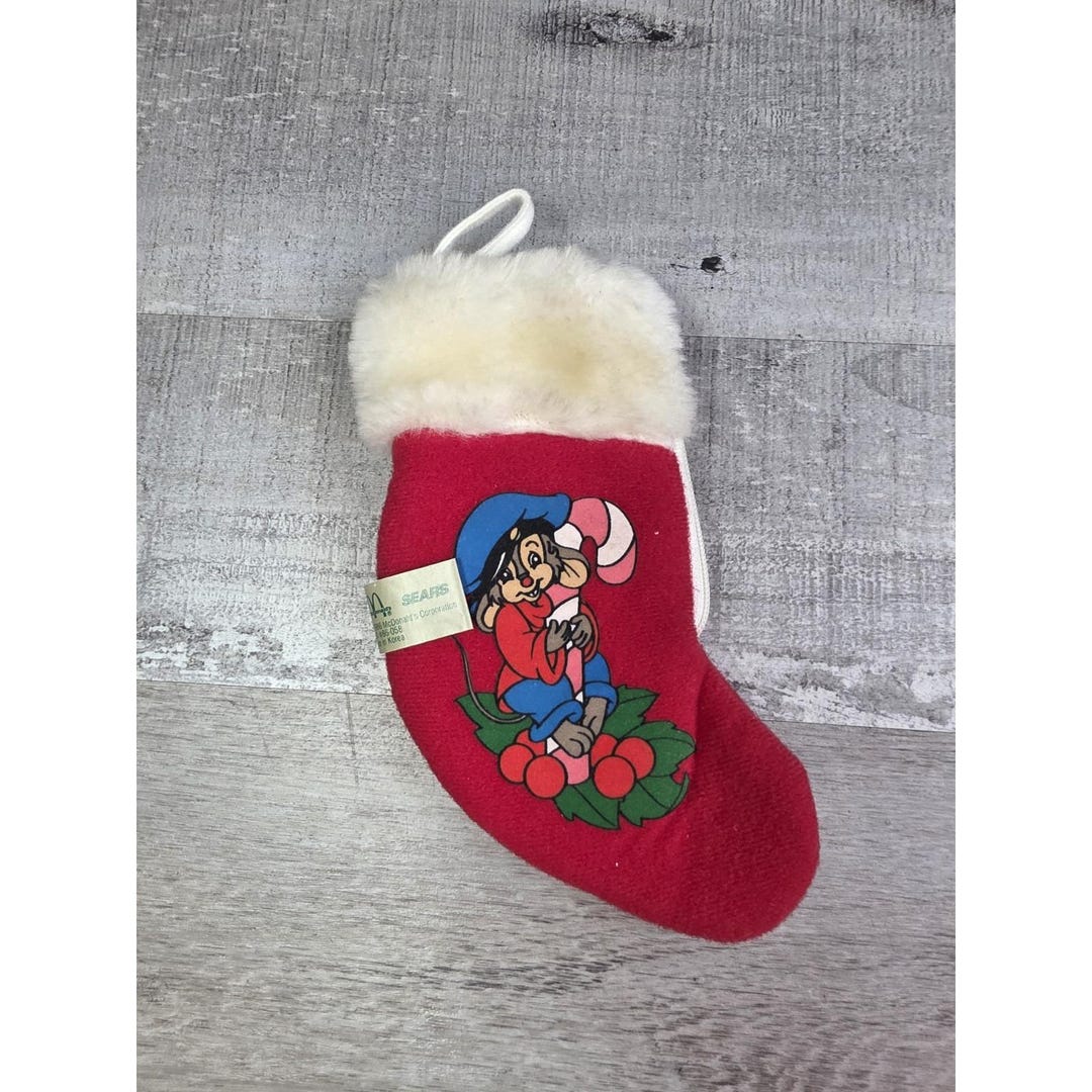 Disney Mcdonalds Fievel Mouse an American Tail 1986 Christmas Stocking ...