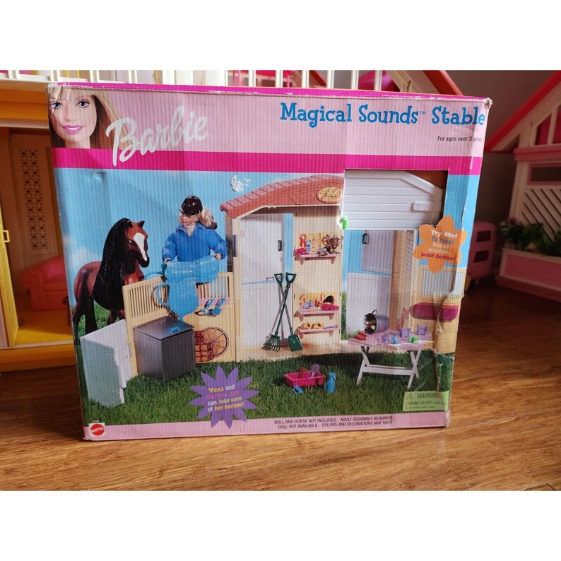 Vintage Mattel Barbie Magical Sounds Stable Barn New,2000,mattel - Etsy
