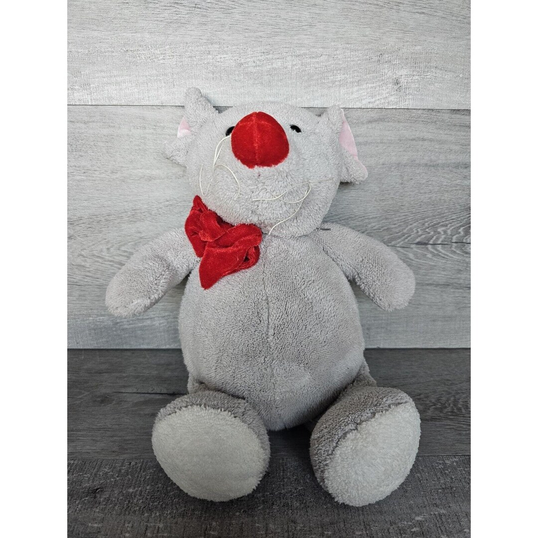 Michaels Christmas Mouse Whiskers 2003 Plush Stuffed Animal 15" Red ...