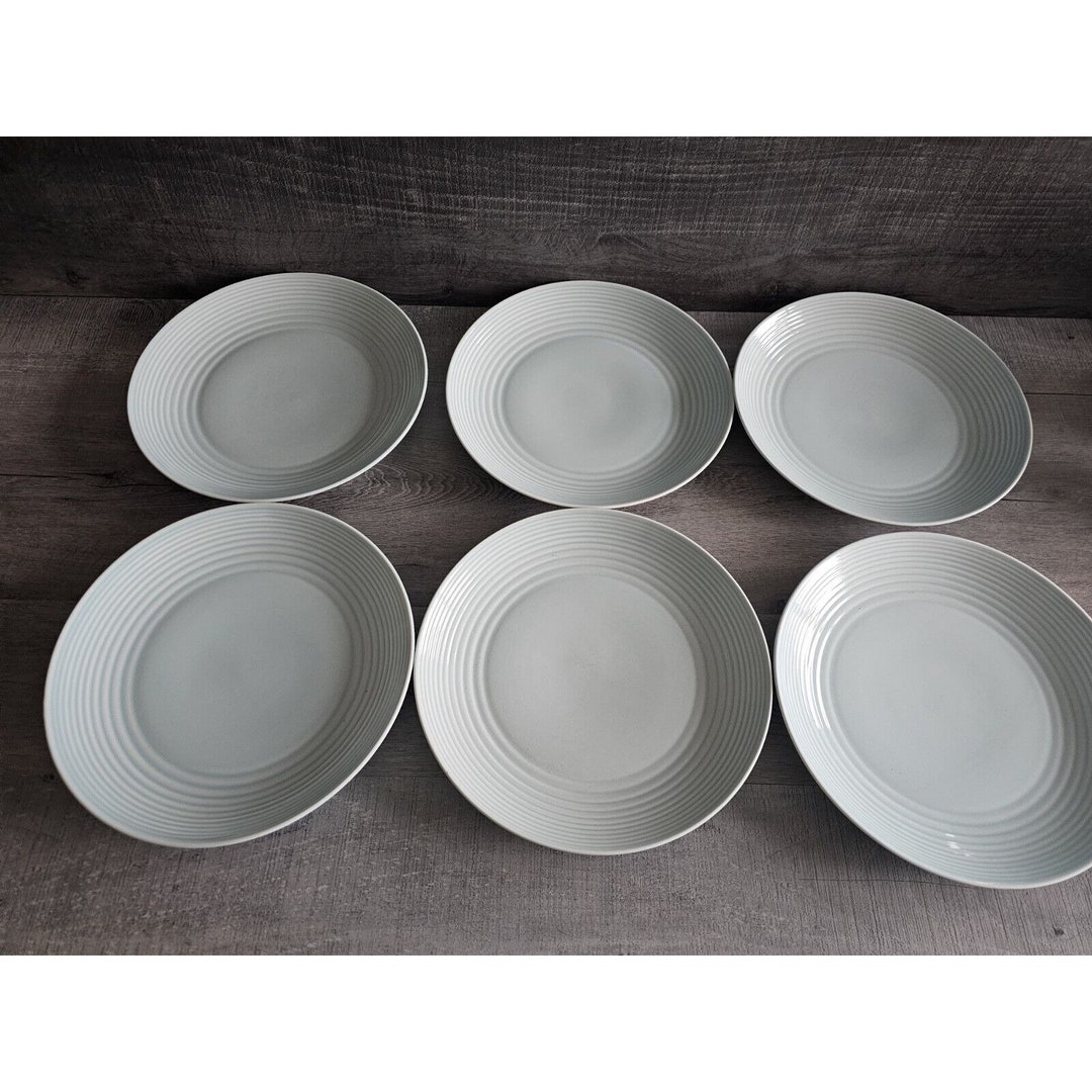 Royal Doulton Gordon Ramsay Maze Set of 6 Light Blue Dinner Plates 11 ...