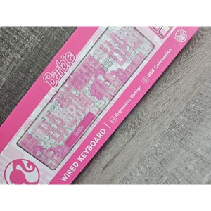 NEW Barbie Doll Wired Computer Keyboard W/usb Connection and Ergonomic ...