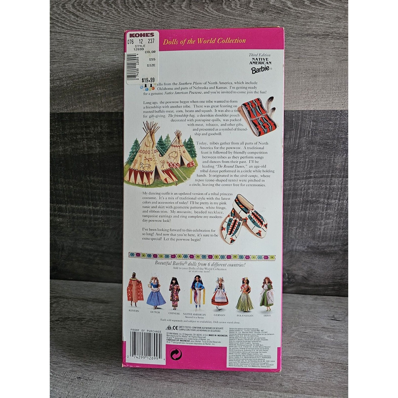 1994 Mattel Native American Barbie Doll Third Edition Dolls of - Etsy
