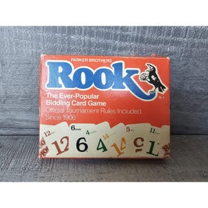 Vintage ROOK 1983 Orange Box Card Game Parker Brothers Complete - Etsy