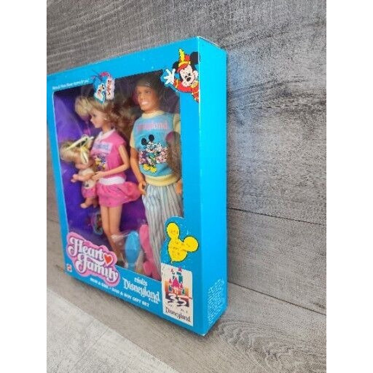 New Vintage 1990 Mattel the Heart Family Visits Disneyland Barbie Ken ...