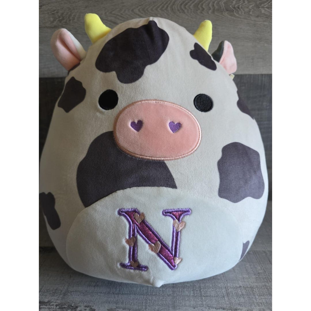 Squishmallow Colin the Cow 12" Inch Valentine's Day Embroidered N G54 ...
