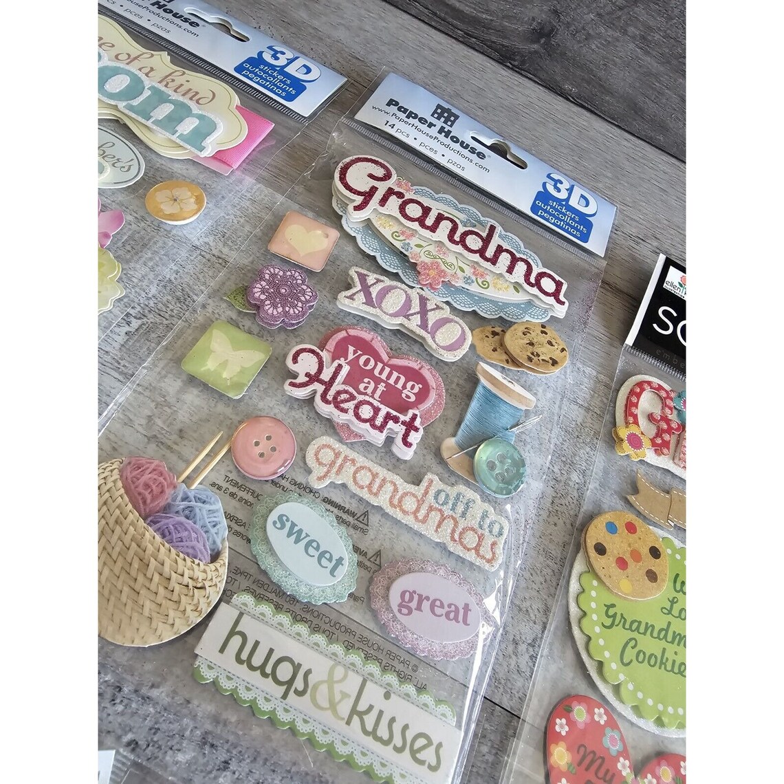 Sticker Lot - Family Tree Grandma Mom Scrapbooking 3D Stickers Jolee's ...