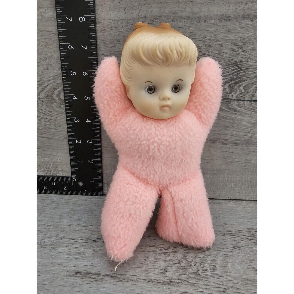 Vtg 1960s Cuddle Doll Pink Pride of America by Douglas 8" Plush Rubber ...