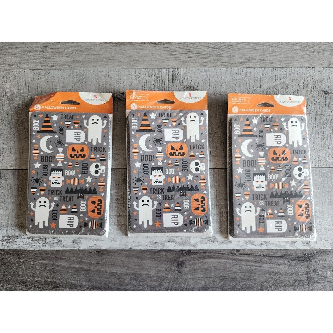 Lot of 18 Halloween Holiday Cards Greetings NEW Ghosts Happy Haunting ...