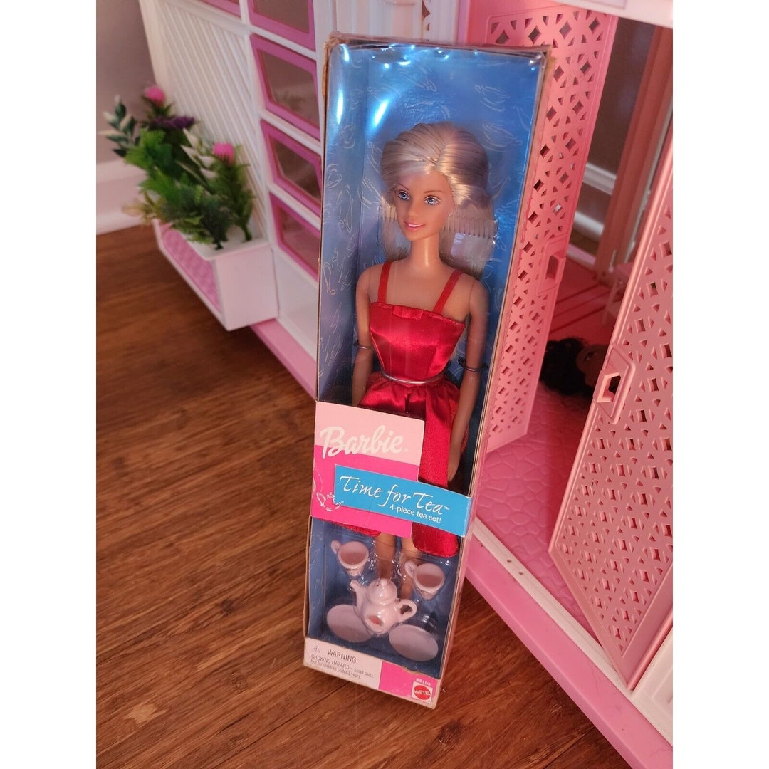 Barbie Time for Tea Doll W/ Tea Set Mattel - Etsy