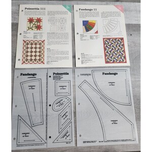 Fandago & Poinsettia Quilting Pattern Template Around the House Club ...