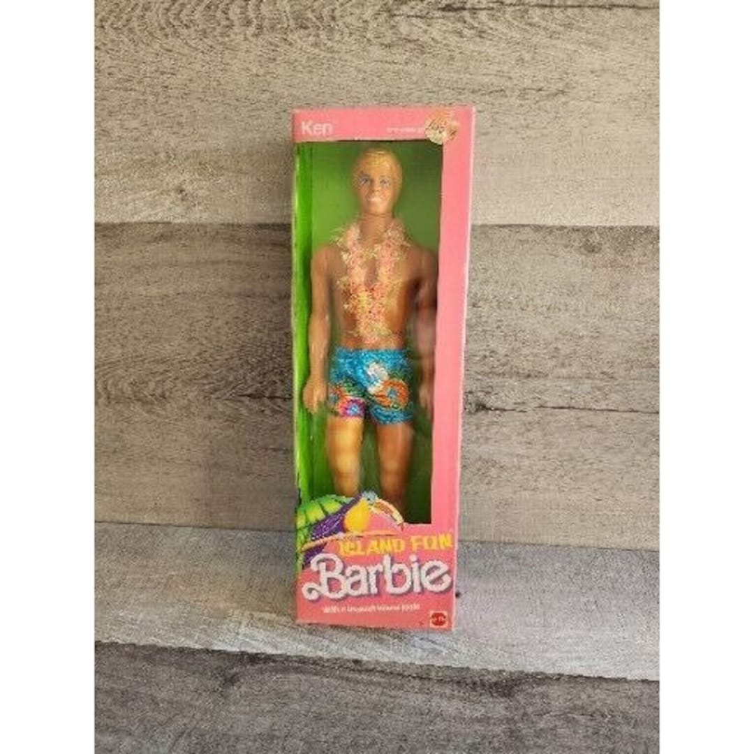 Vintage 1987 Mattel Barbie Doll Island Fun Ken NRFB NEW #4060 Tropical ...