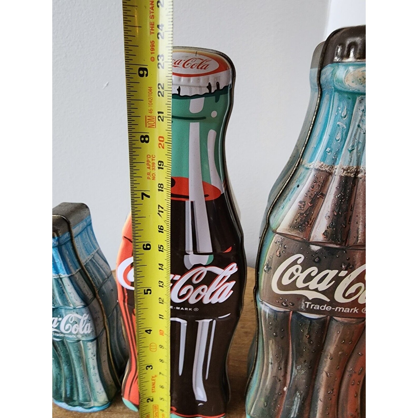 Lot of 3 Coca-cola Coca Cola Bottle Shaped Metal Tins Boxes 7 - Etsy