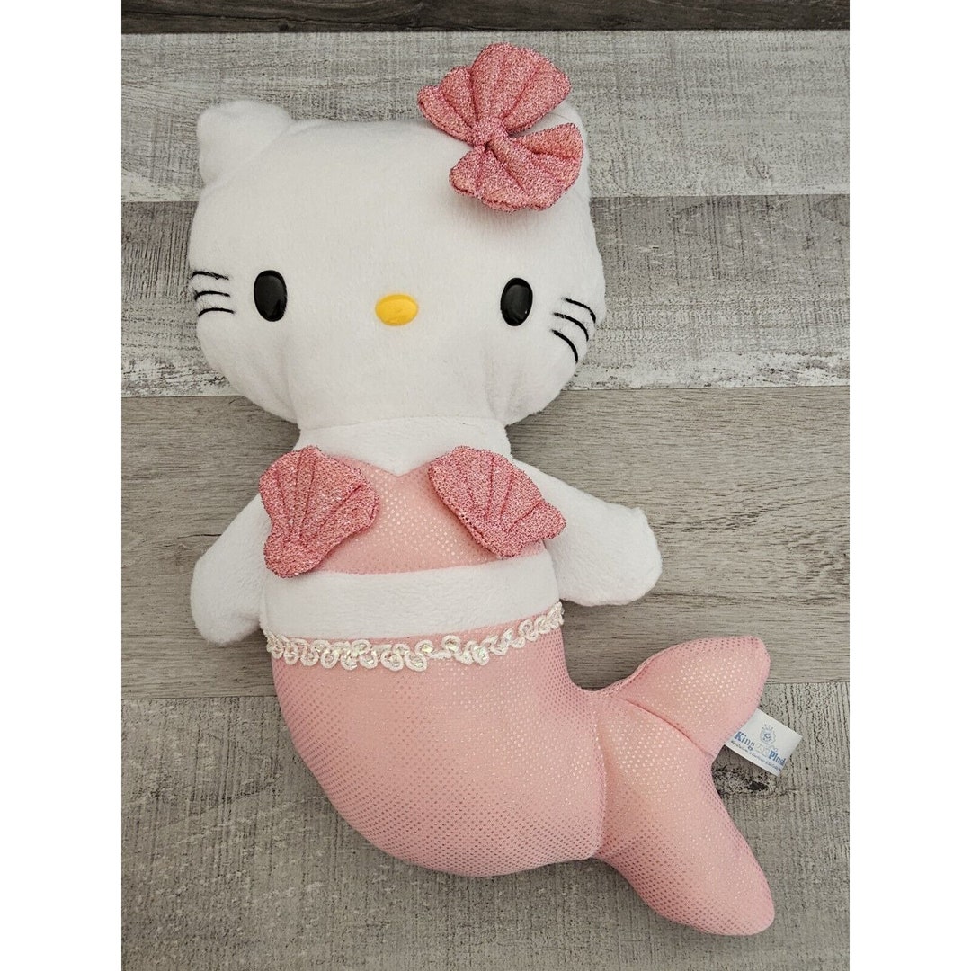 Hello Kitty Pink Glittery Mermaid Plush Toy Stuffed Animal King Plush ...