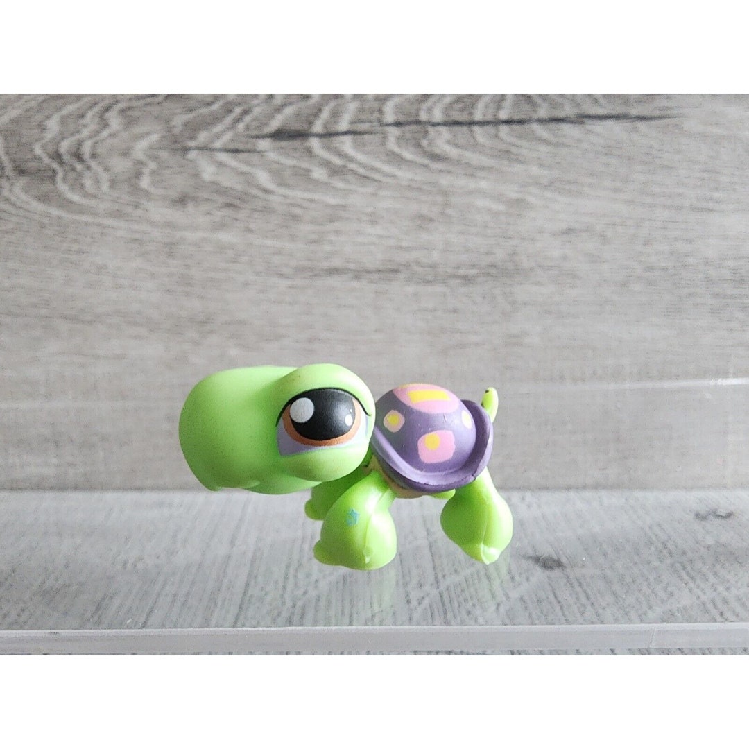 Littlest Pet Shop Green Turtle With Purple Shell #302 Sweet N Neat Pets ...