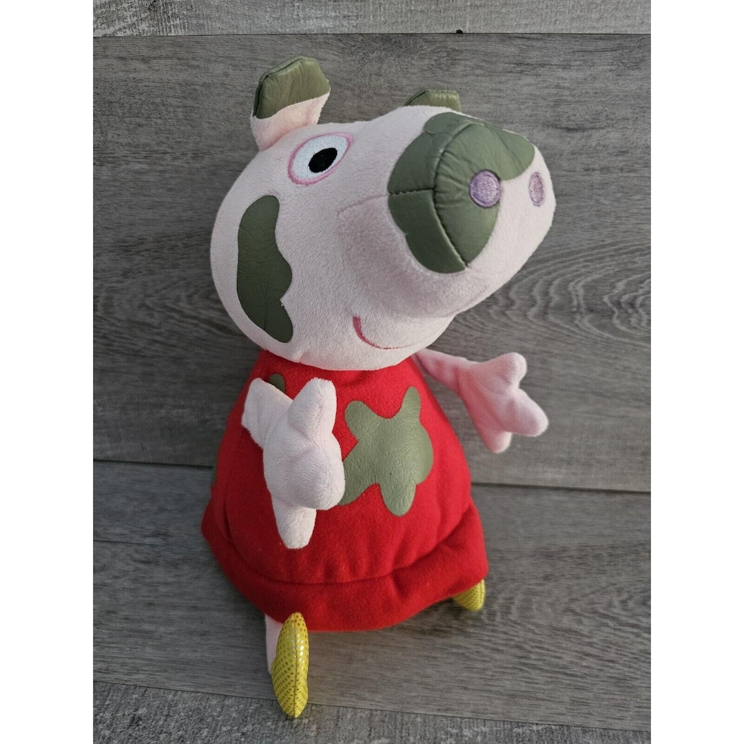 Peppa Pig Plush in Mud Dress 12'' Stuffed Animal Toy Muddy Pink Shiny ...
