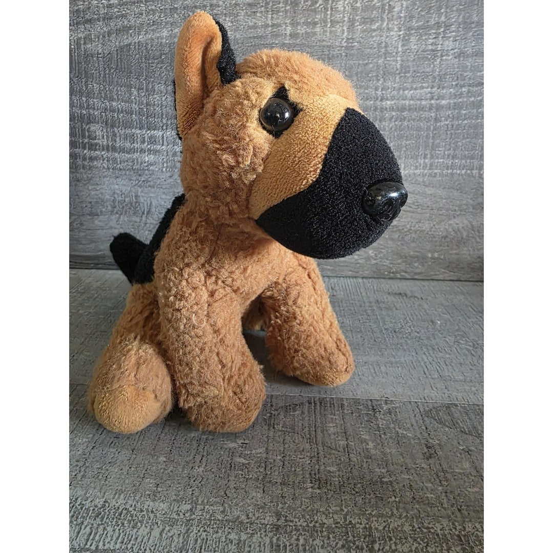 German Shepherd Dog Plush Stuffed Soft Toy 7" Sitting American ...