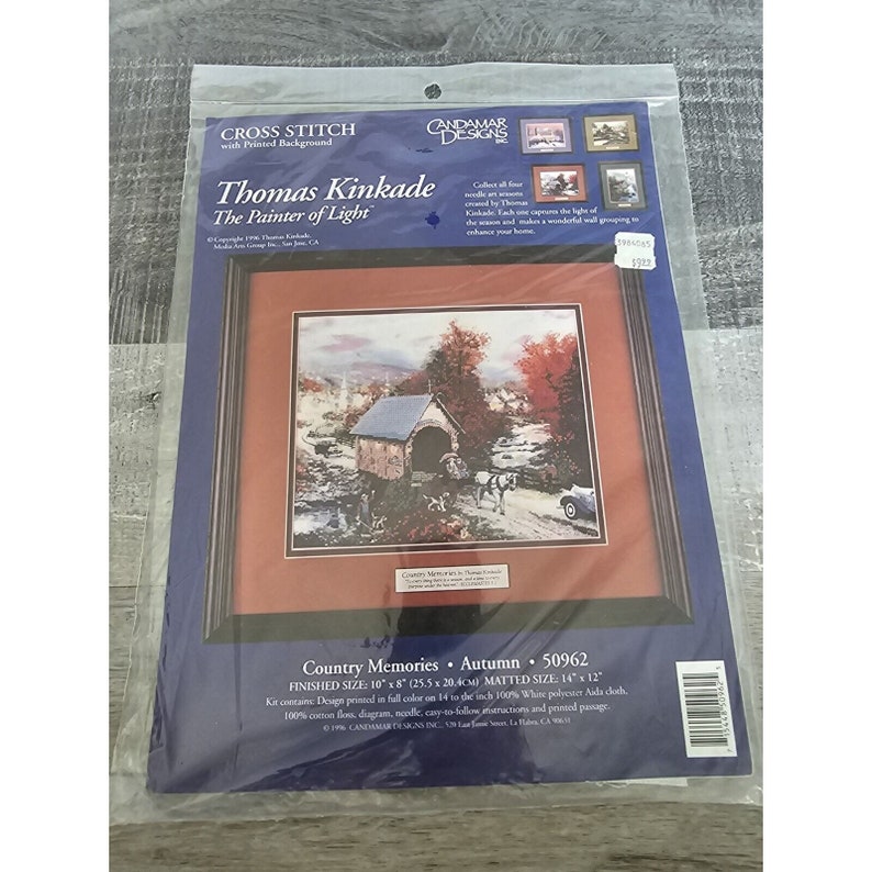 Candamar Designs Thomas Kinkade Cross Stitch Kit Country Memories 50962 ...