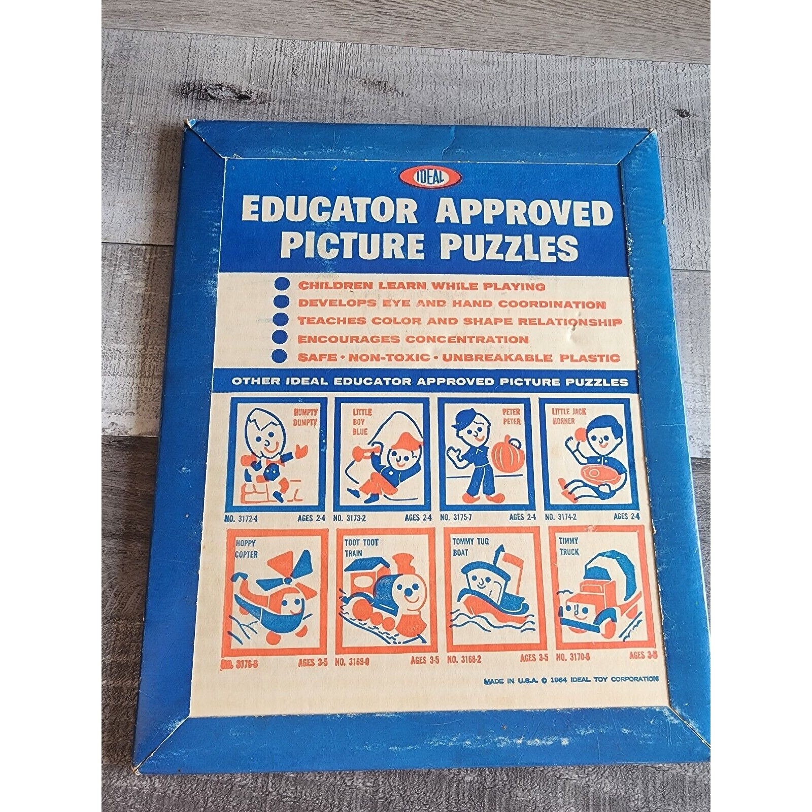 Vintage 1964 Humpty Dumpty Educator Picture Puzzle Plastic - Etsy