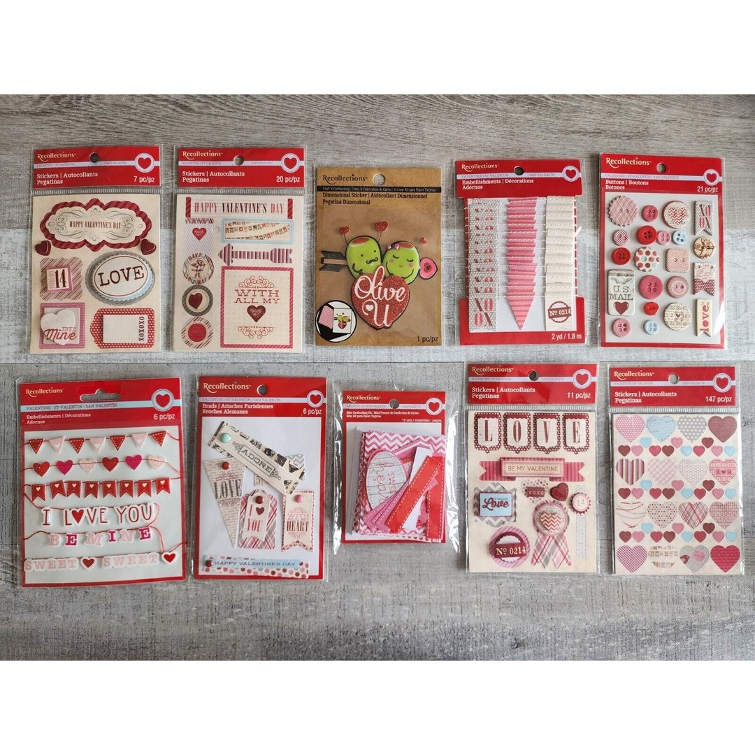 3D Stickers Large LOT - Hearts Love Valentine's Day Vday ...